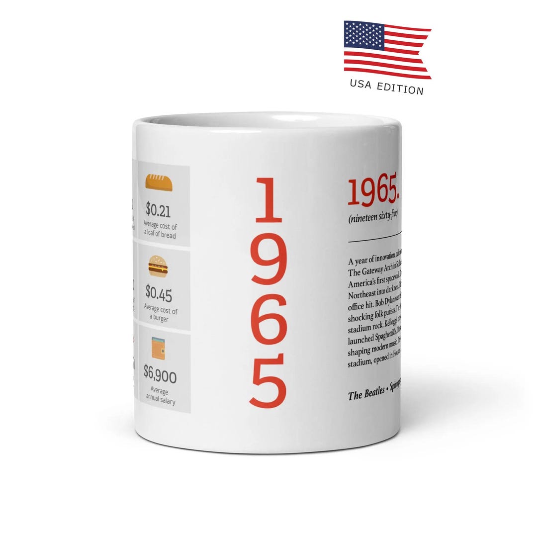 1965 Year Definition Mug (US Edition) – Meaningful Gift, Historical ...