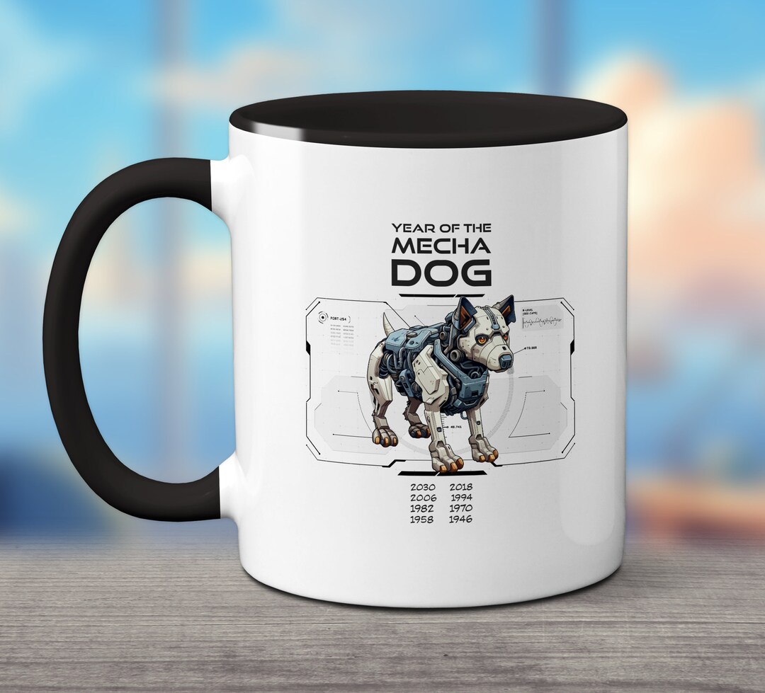 Mecha Chinese Zodiac Dog Mug Japanese Anime Robot Mug - Etsy