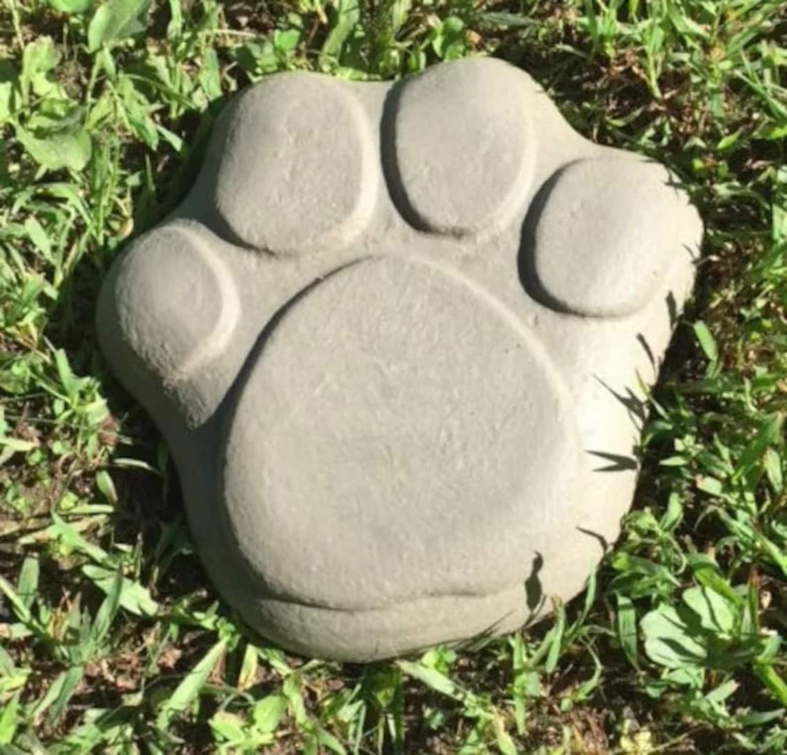 Paw Print Pet Cremation Ashes Memorial Stepping Stone - Etsy
