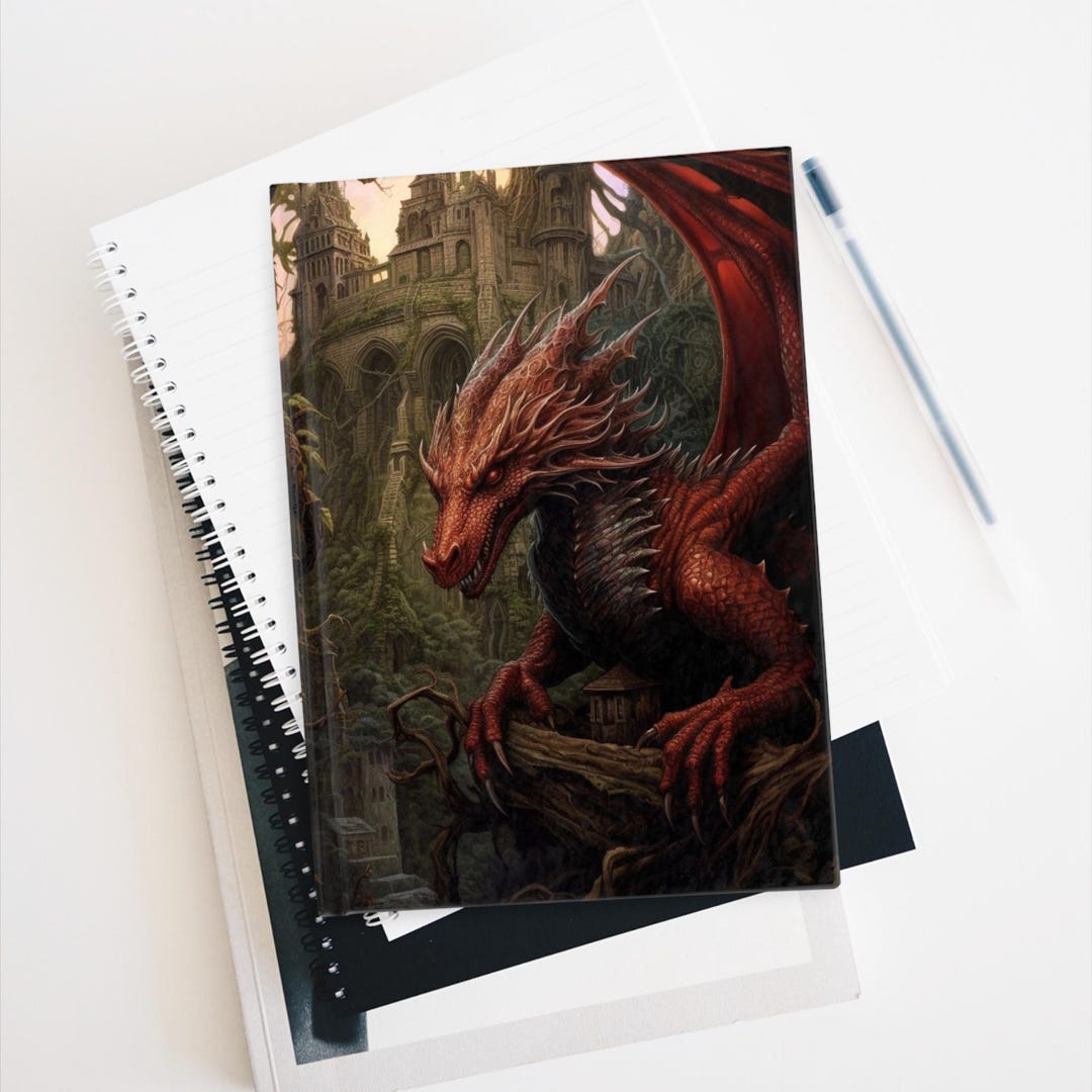 Fantasy Dragon Journal, Mythical Creature Notebook, Ruled Lined ...