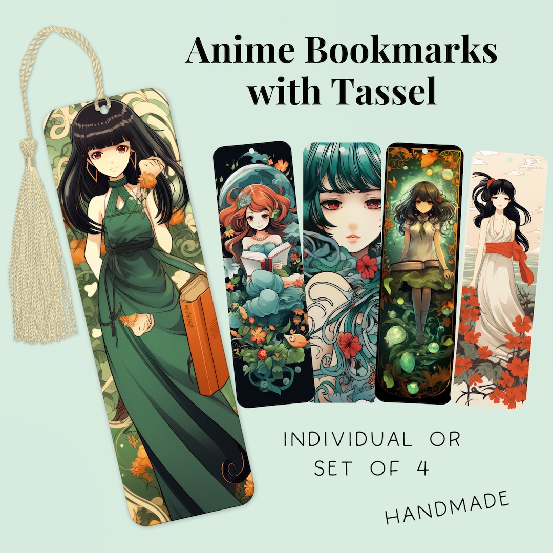 Metal Anime Bookmarks With Tassel, Manga Bookmarks, Anime Enthusiast ...