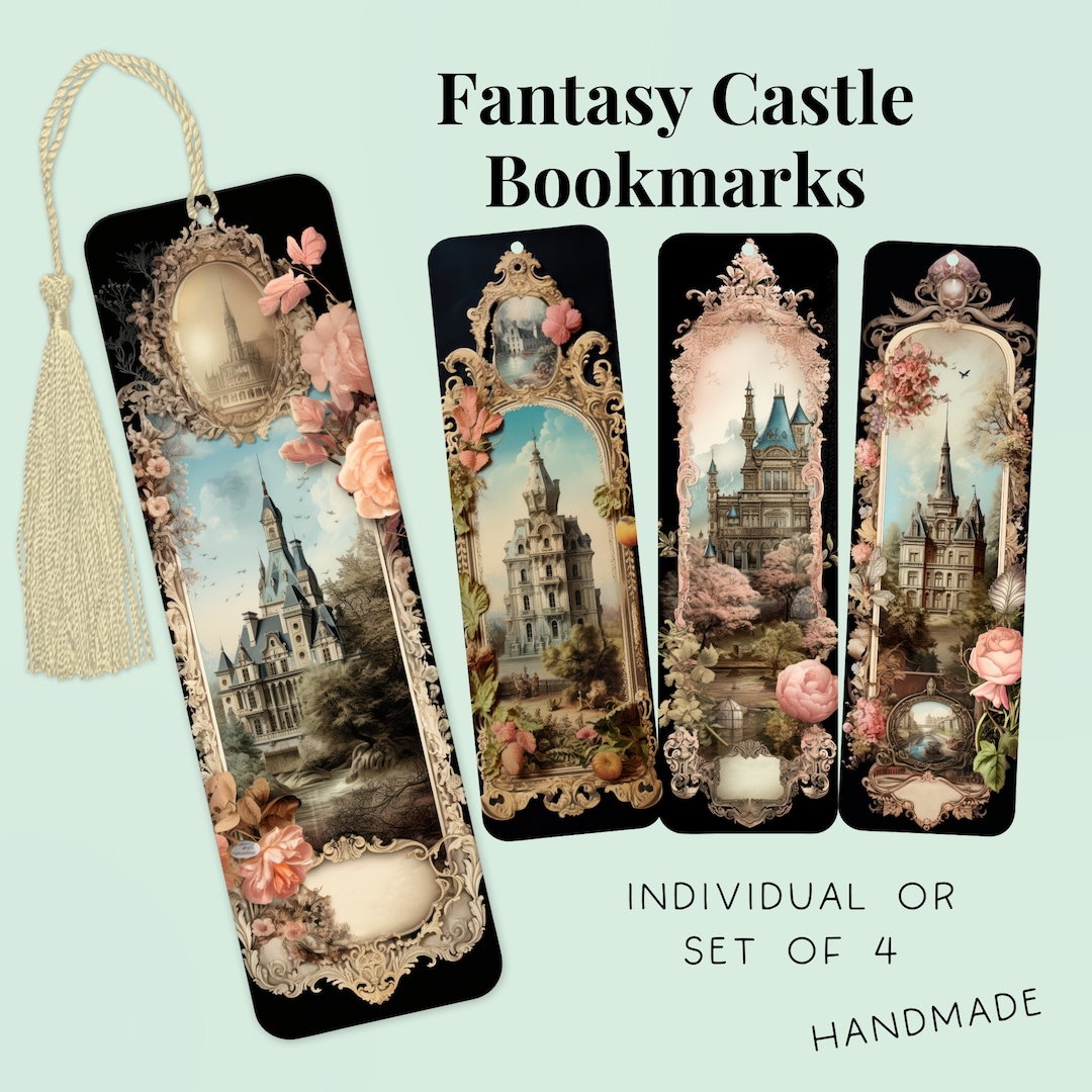 Metal Fantasy Castle Bookmarks With Tassels Included, Cute Fantasy ...