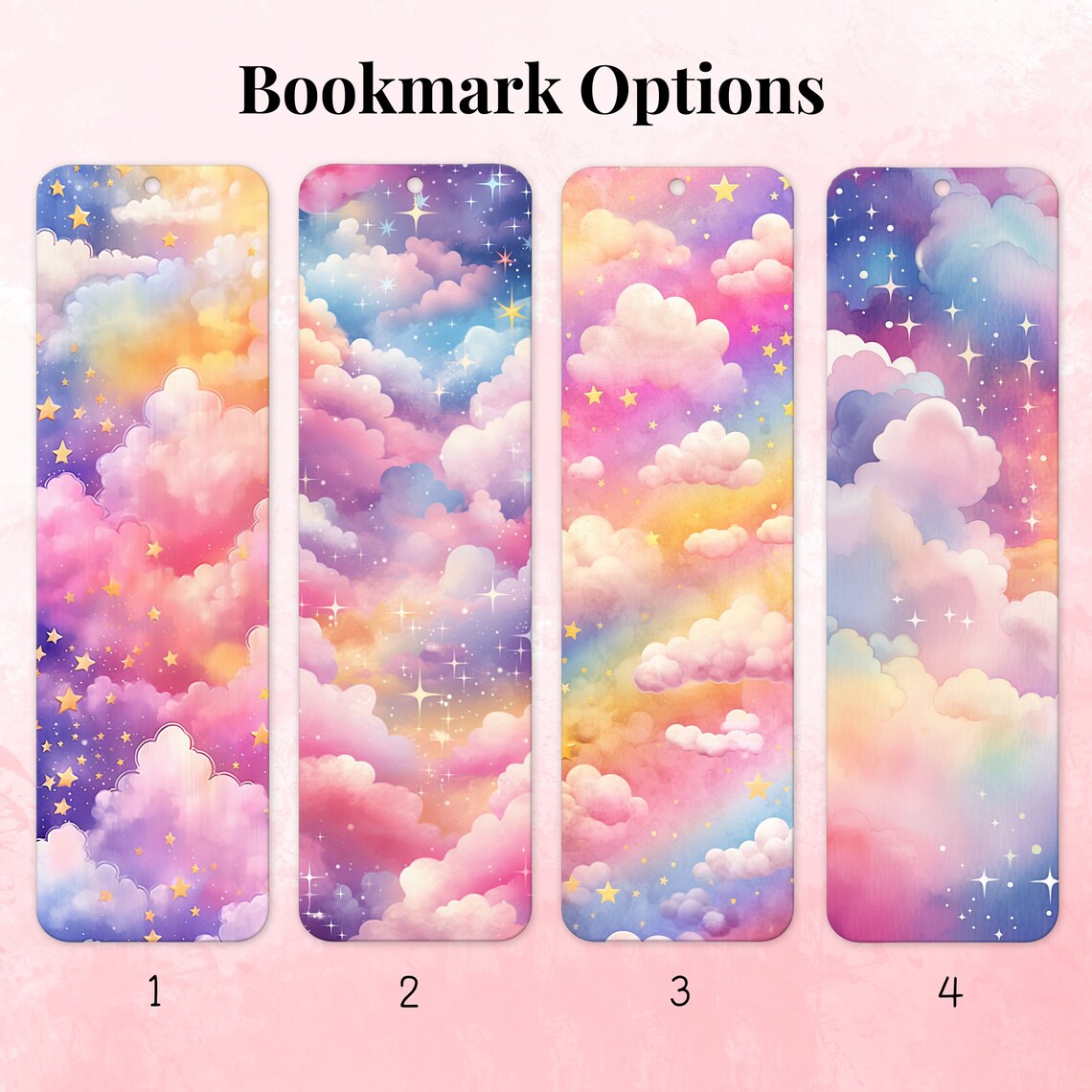 Pastel Rainbow Starry Sky Metal Bookmarks W/ Tassel, Sunset Bookmarks ...
