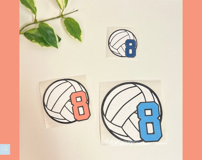 Volleyball Number Sticker | Custom Sport Decals | Layered Vinyl | High ...