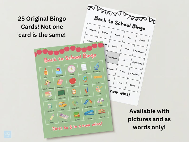 Back to School BINGO | Teachers and Students | Digital Download ...