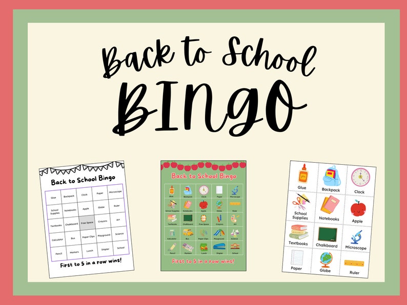 Back to School BINGO | Teachers and Students | Digital Download ...
