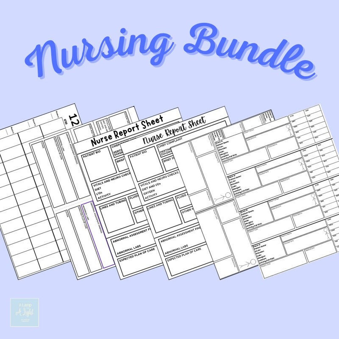 The Ultimate Nurse Bundle | Report, Shift Time Management, Patient Care ...