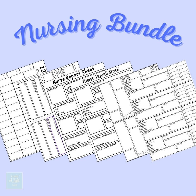 The Ultimate Nurse Bundle | Report, Shift Time Management, Patient Care ...
