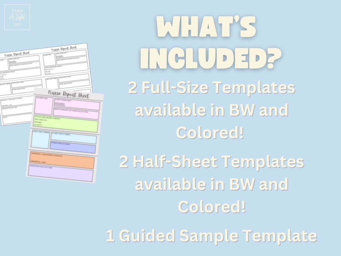The Ultimate Nursing Report Sheet | Template | Clinical Nursing Student ...