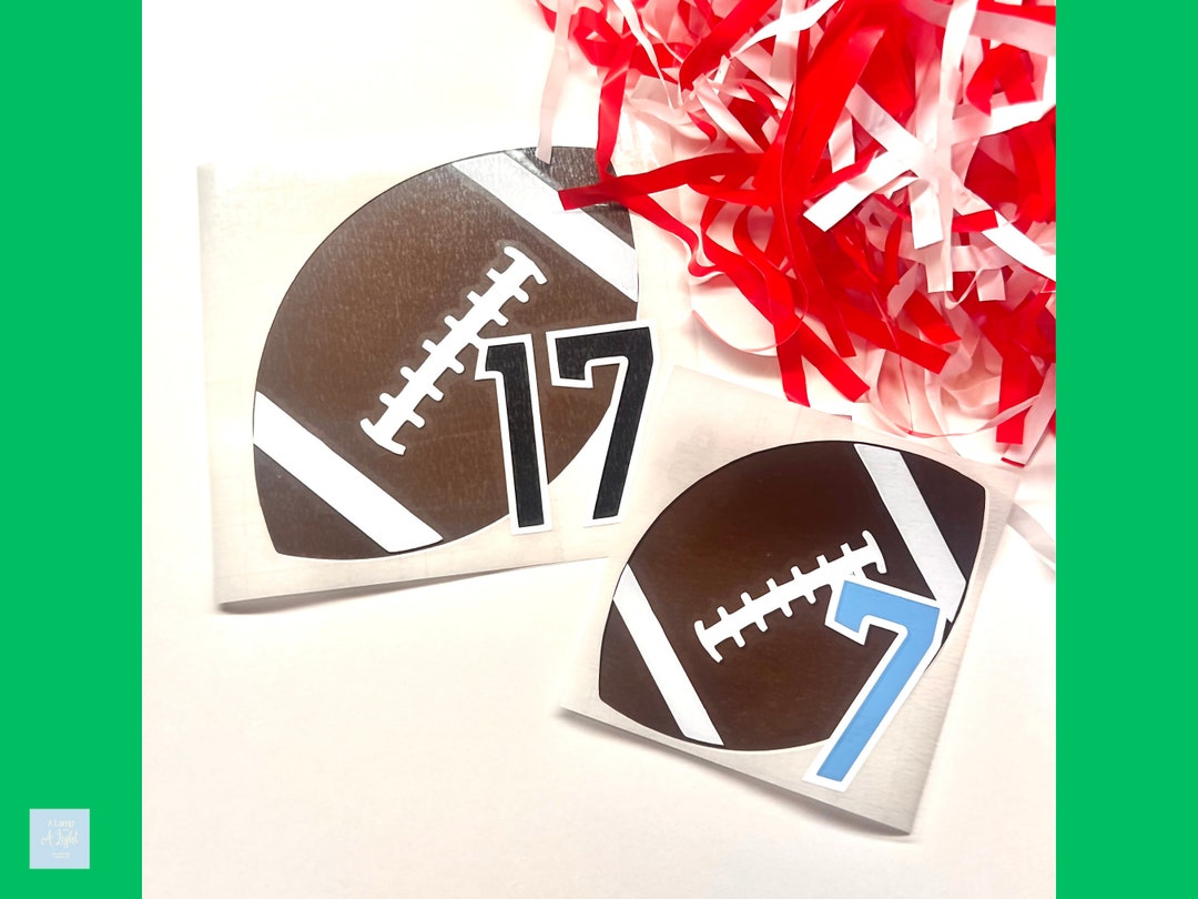 Football Jersey Number Sticker | Custom Sport Decal | Layered Vinyl ...