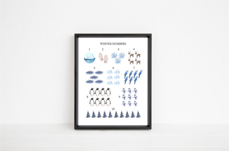 Winter Learning Posters • Winter Alphabet and Number Poster • Winter ...