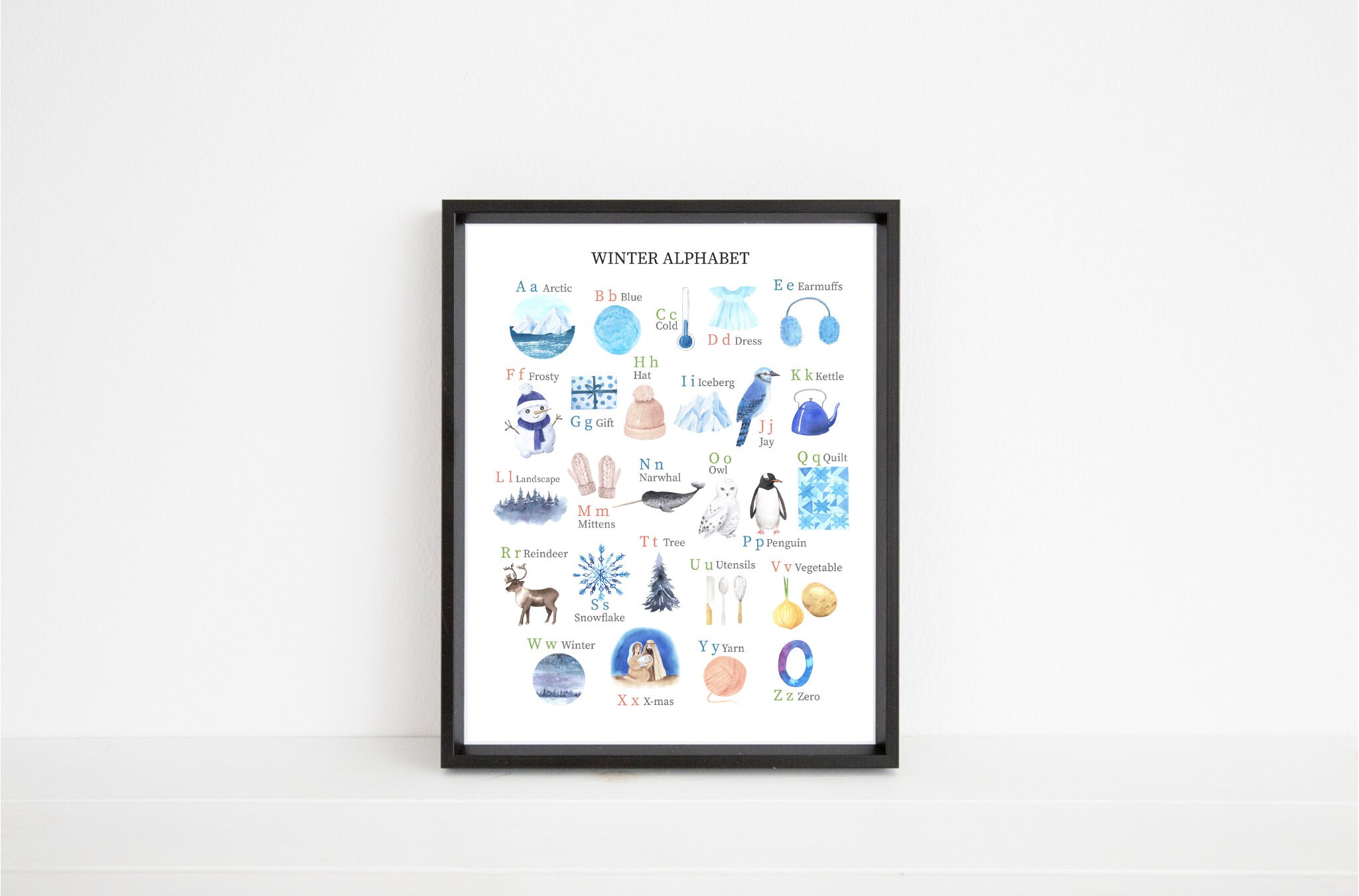 Winter Learning Posters • Winter Alphabet and Number Poster • Winter ...