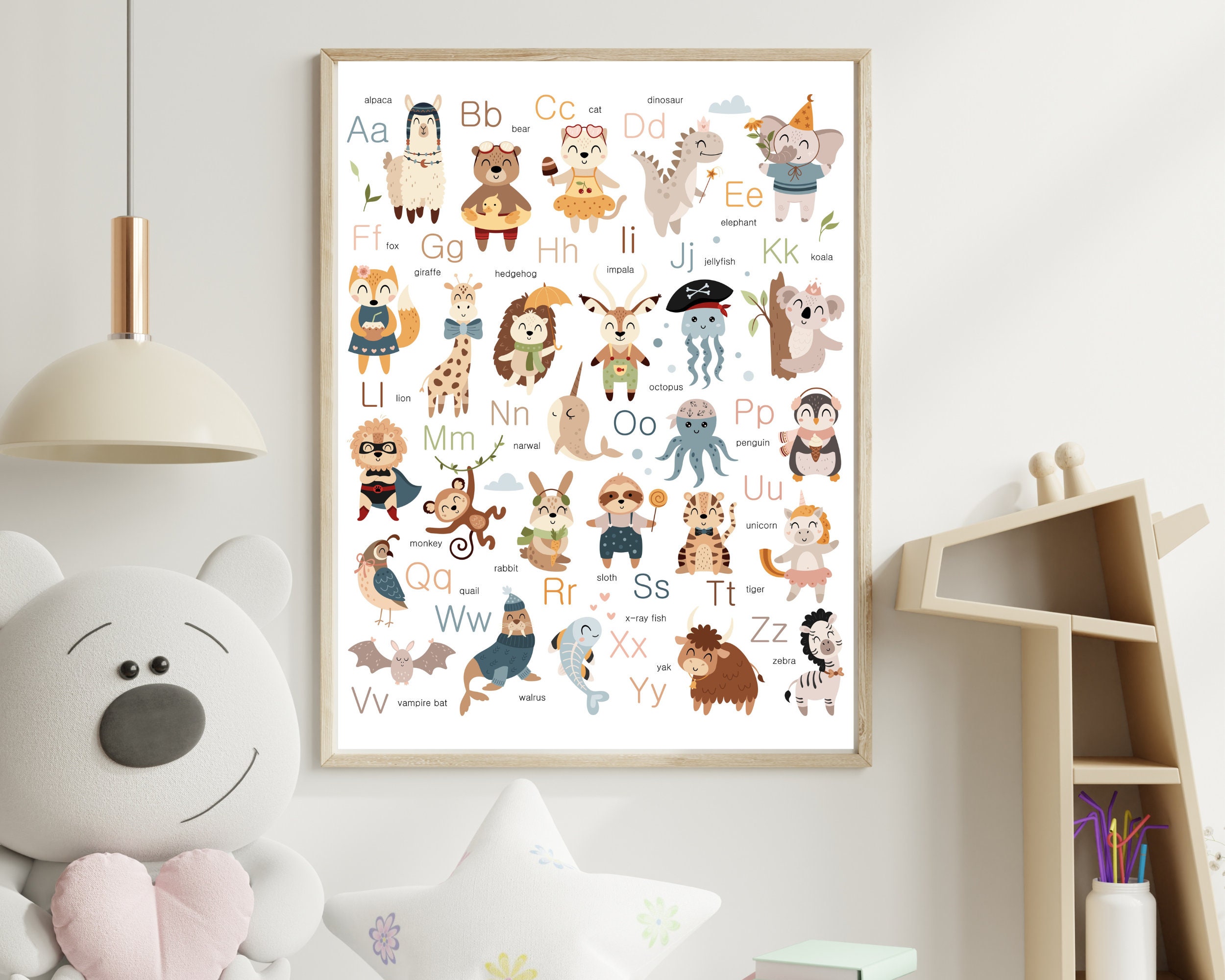 Kid's Learning Animal Poster Animal ABC Learning for Kids Fun ...