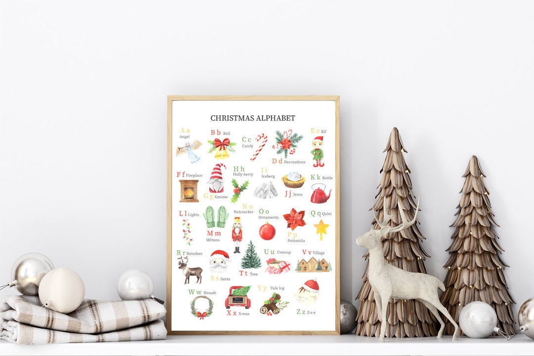 Christmas ABC Poster, Christmas Learning, Holiday ABC Poster, Classroom ...