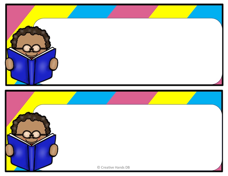 Editable Kid Name Tags| Student Name Plate| Colorful Name Plate| Desk ...