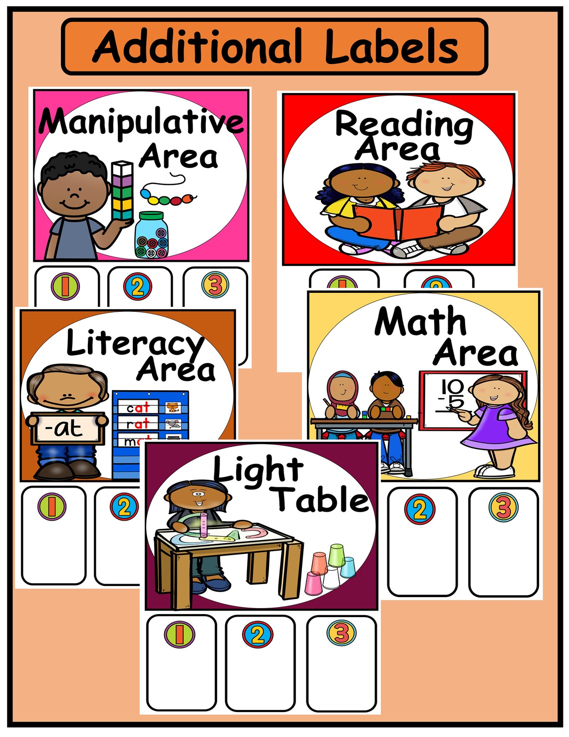 Editable Classroom Center Labels | With Kids Name Tags | and Closed ...