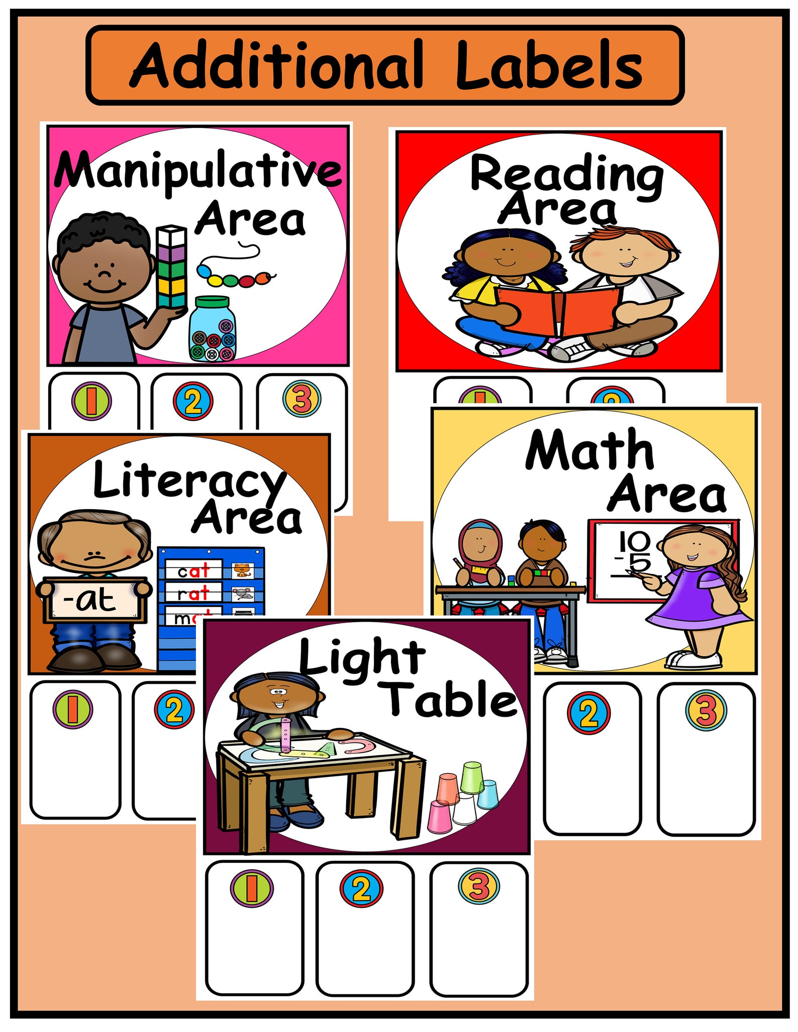 Editable Classroom Center Labels | With Kids Name Tags | and Closed ...