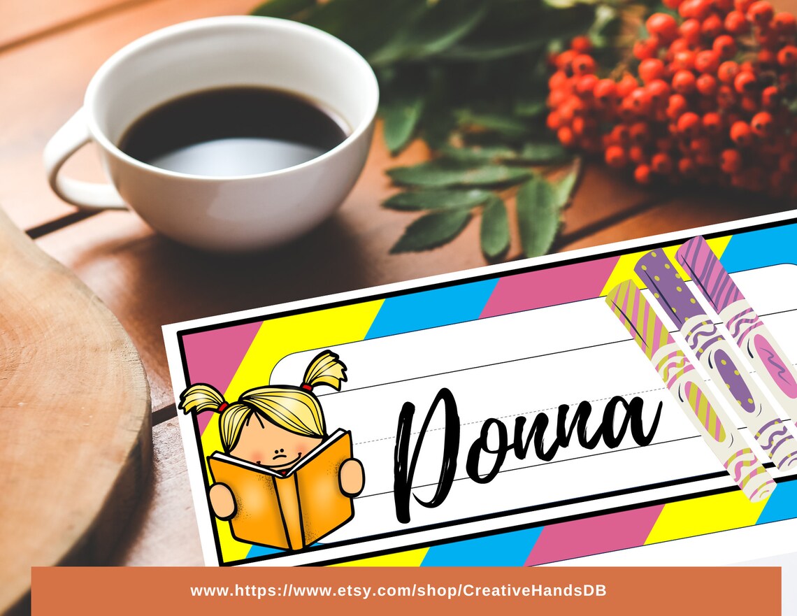 Editable Kid Name Tags| Student Name Plate| Colorful Name Plate| Desk ...