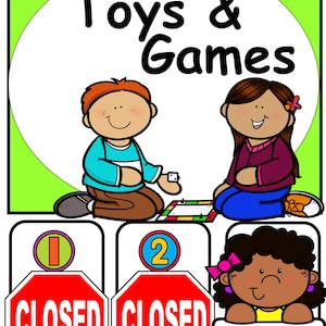 Editable Classroom Center Labels | With Kids Name Tags | and Closed ...