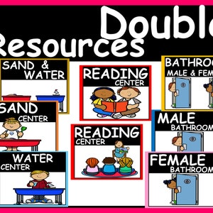 Classroom Center Signs | Digital Download| Center Labels | Center Tags ...