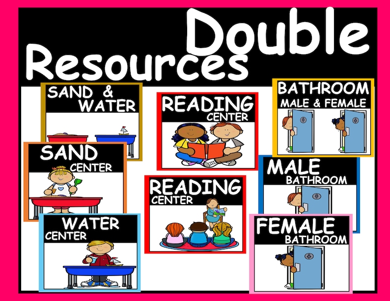 Classroom Center Signs | Digital Download| Center Labels | Center Tags ...