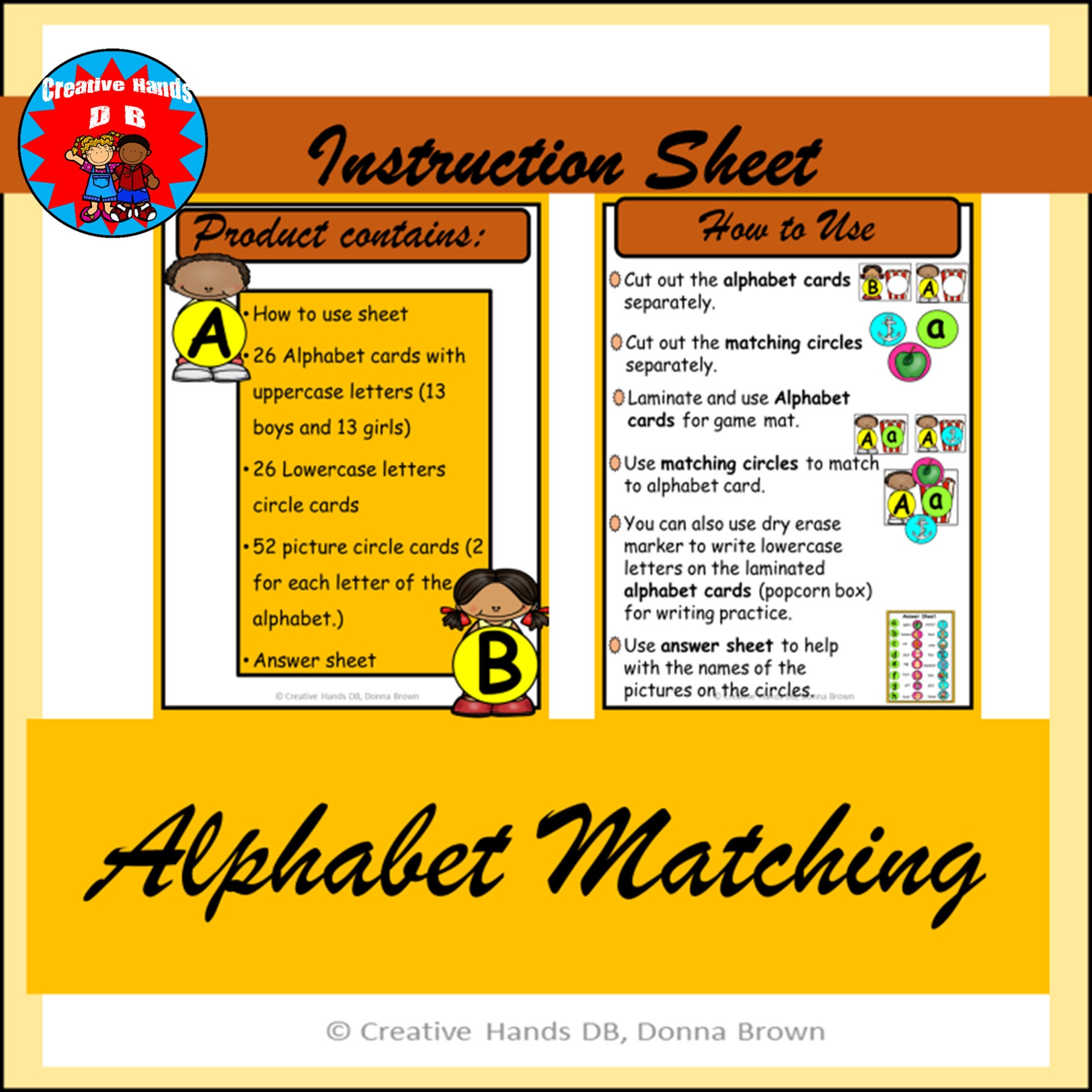 Alphabet Matching Activity Set| Uppercase and Lowercase Letter Sorting ...