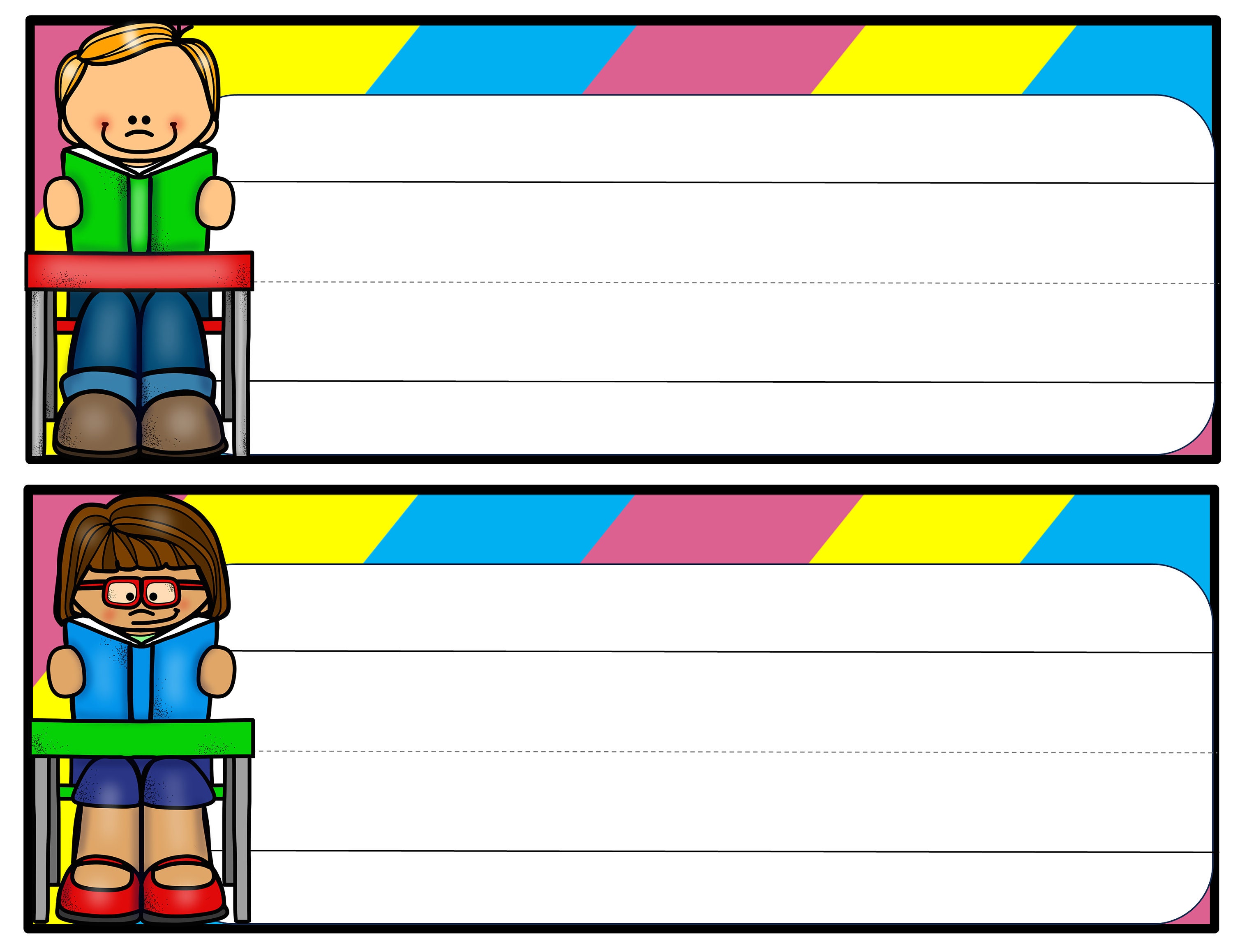 Editable Kid Name Tags| Student Name Plate| Colorful Name Plate| Desk ...