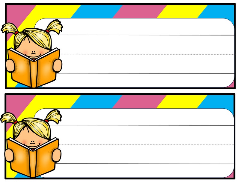 Editable Kid Name Tags| Student Name Plate| Colorful Name Plate| Desk ...