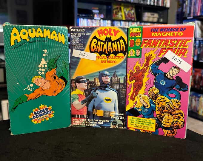 Comic VHS Lot of 3 Fantastic Four, Batman, Aquaman - Etsy