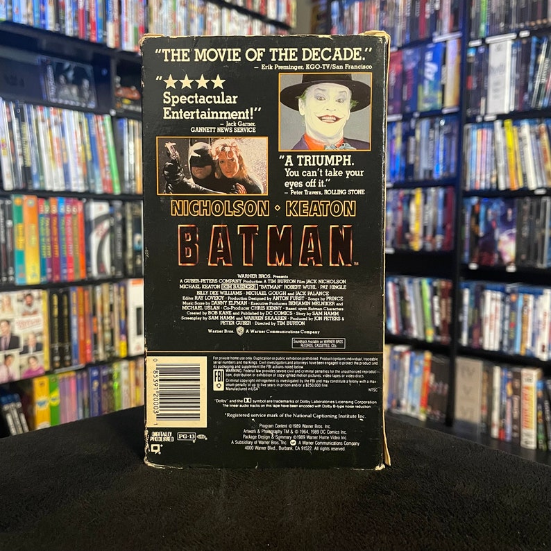 Batman 1989 VHS - Etsy