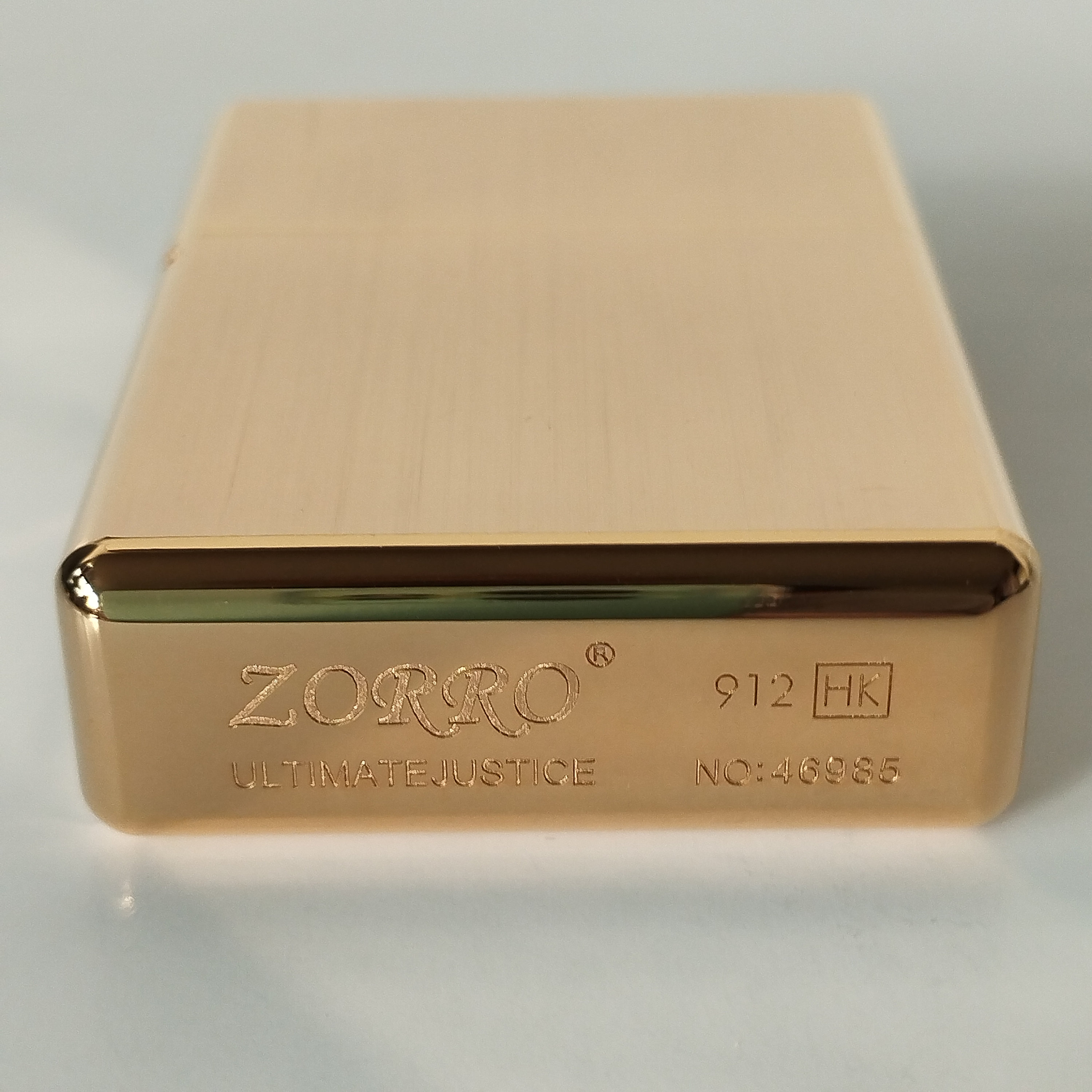 Zorro 912 Brushed Brass Lighter - 150g Case & Heavy Duty Hinge (with ...