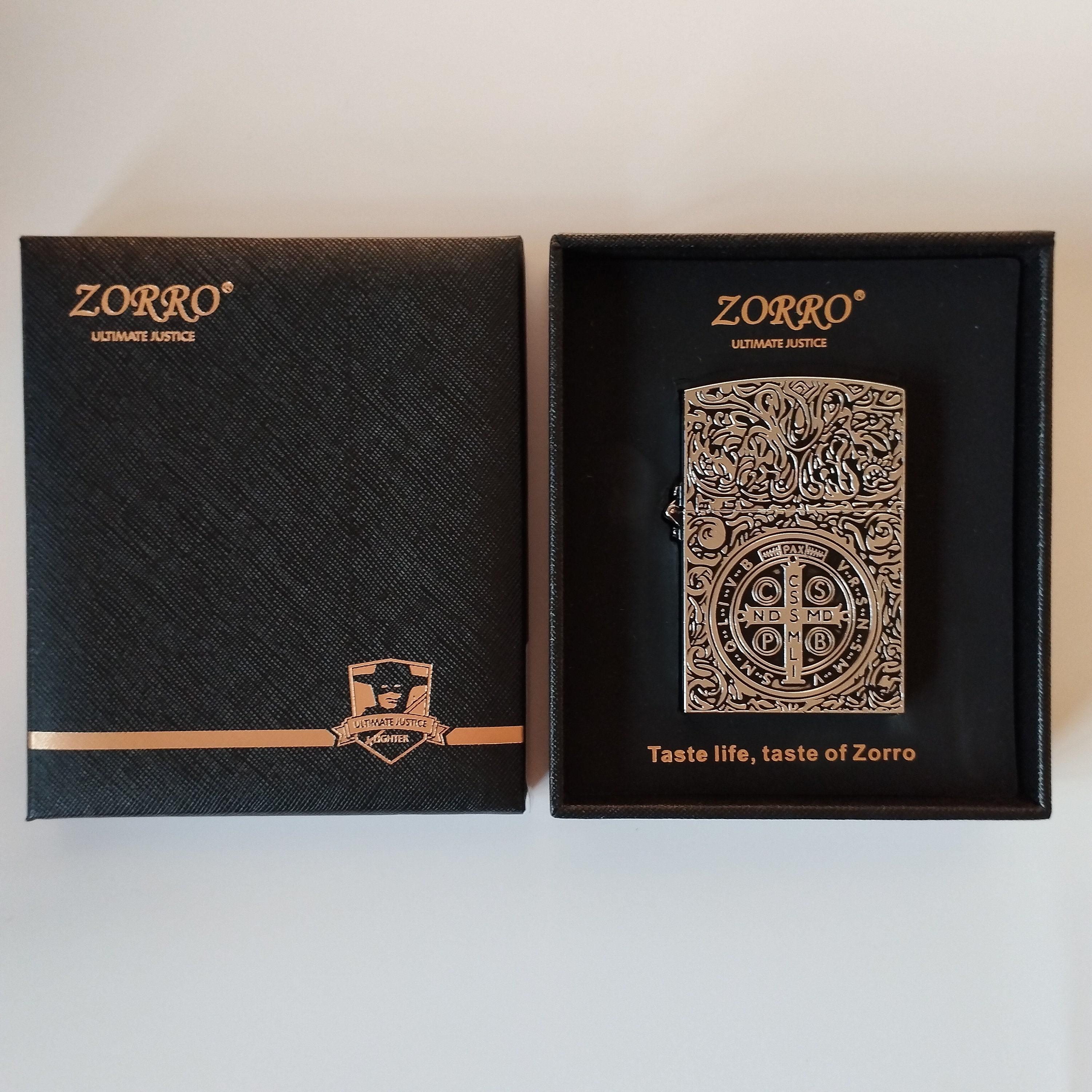 Zorro 911 Silver Constantine Lighter 1:1 Movie Replica with Gift Box ...