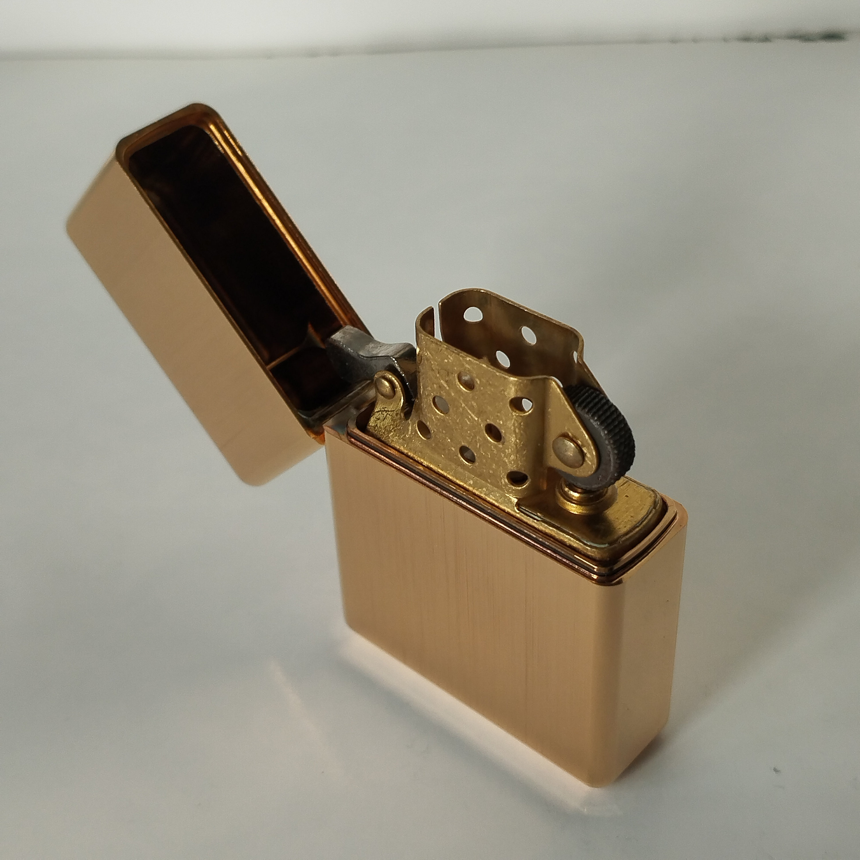 Zorro 912 Brushed Brass Lighter - 150g Case & Heavy Duty Hinge (with ...