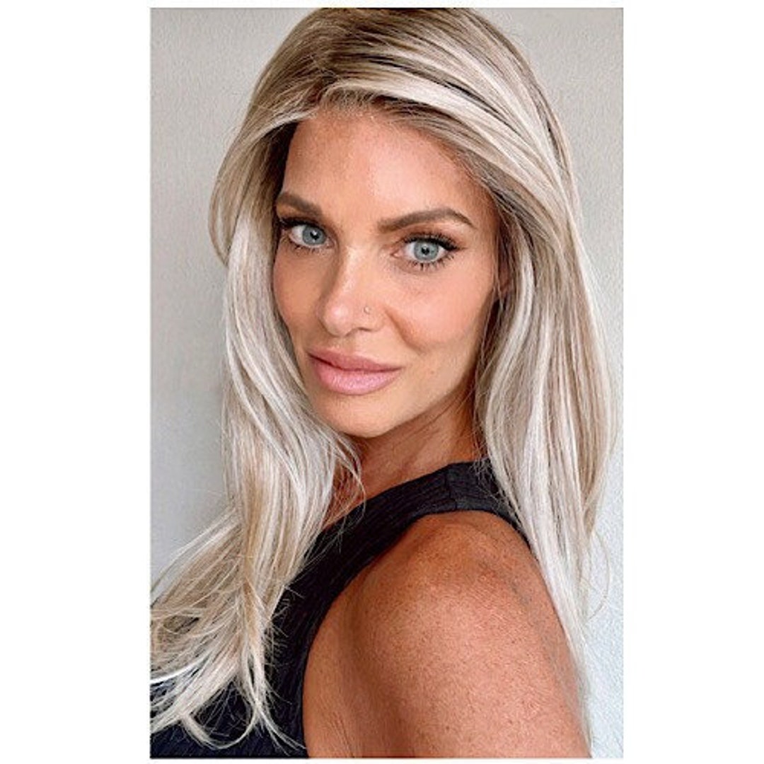 Remi Light Density 16”- 21.5" Neutral Blonde Layered With Curtain Bangs ...