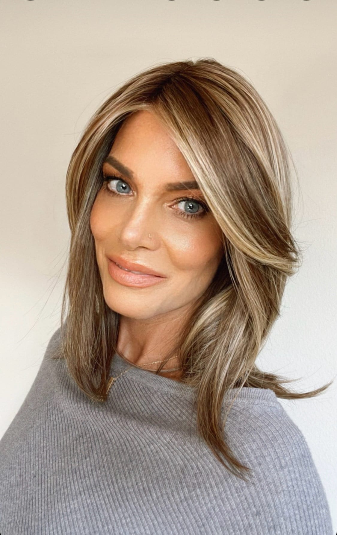 Isla Mid Length Face Framing Layers Synthetic Wig All Hand Tied Cap ...