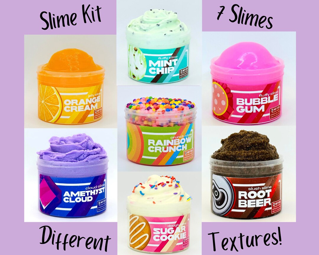 Slime Kit SEVEN Different Slime Textures Starter Kit - Etsy