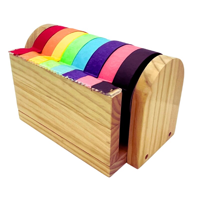 Wood Masking Tape Dispenser, Craft Tape Dispenser, Kids Tape Dispenser ...