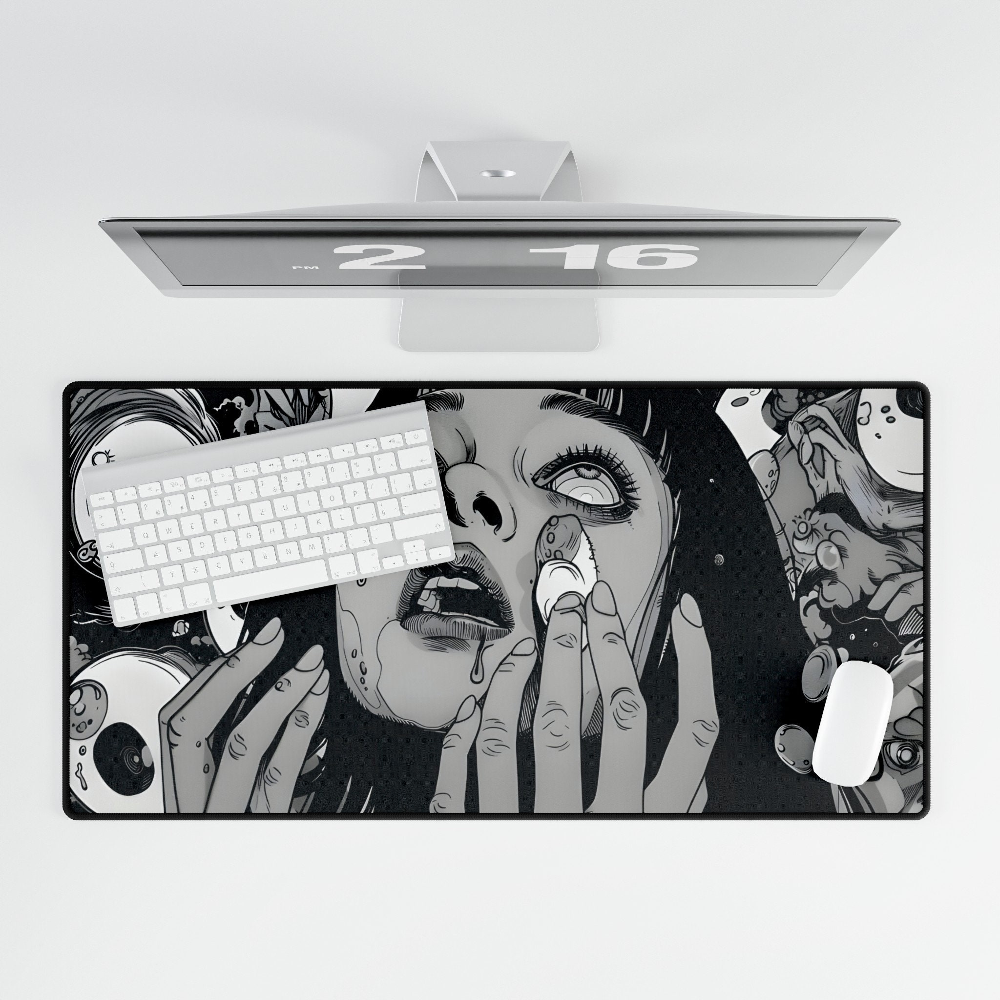 Anime Horror Desk Mat - Junji Ito Style - Etsy