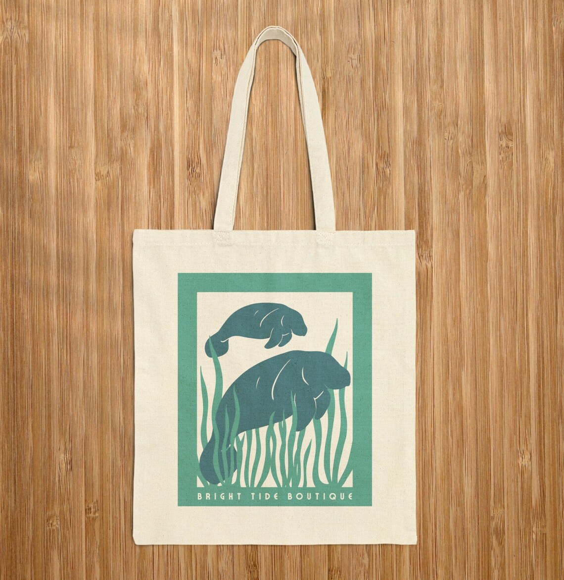 Cute Manatee Tote Bag Sea Cow Beach Bag Manatee Lover Gifts Manatee ...