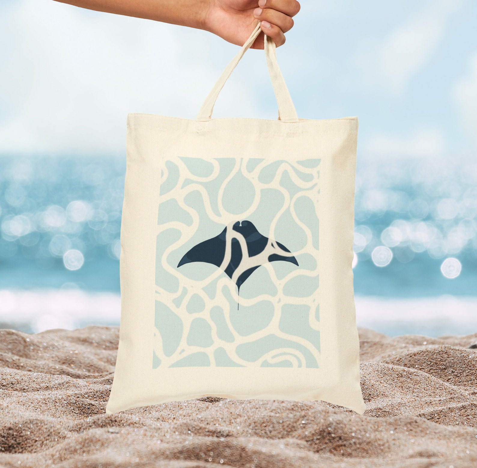 Manta Ray Tote Bag Beach Bag Fish Themed Bag Beach - Etsy