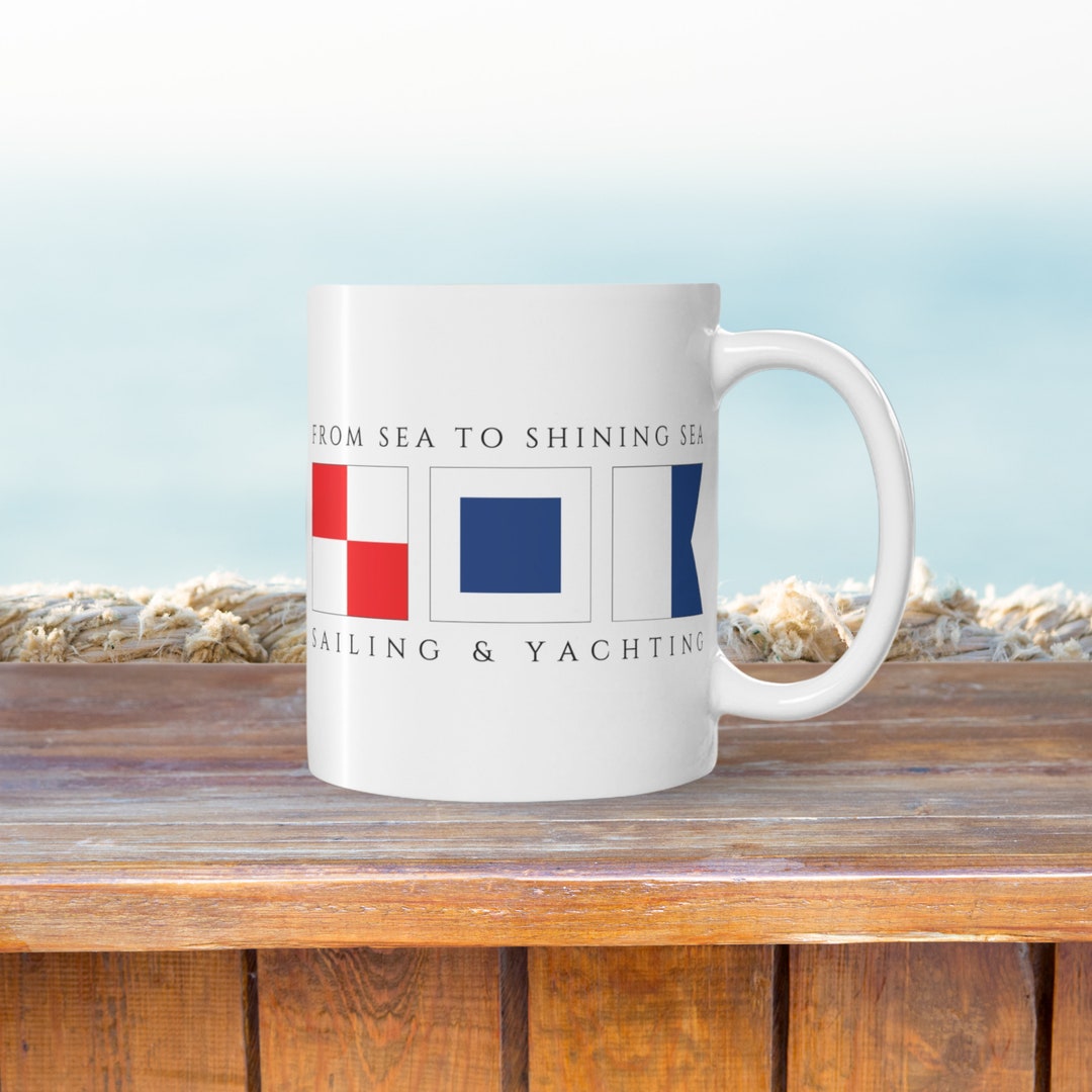 Patriotic USA Nautical Sailing Coffee Mug 2024 Summer Olympics Gift ...