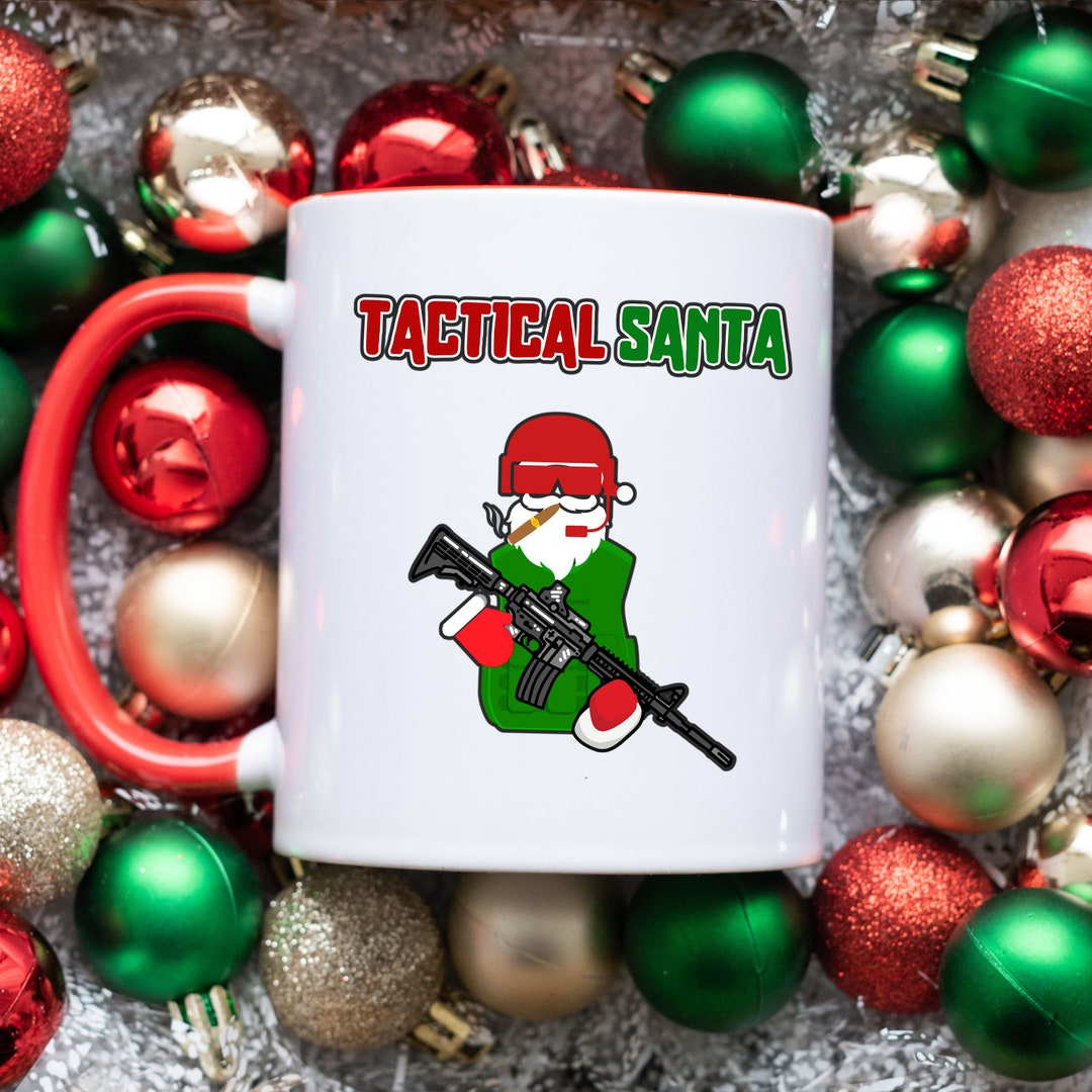Military Christmas, Christmas Mug, Santa Claus Mug, 2nd Amendment Mug ...