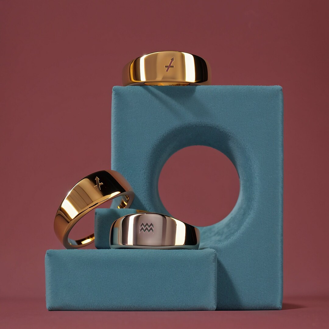 18k Gold Cutout Zodiac Ring, Horoscope Jewelry Gift, Astrology Sign ...