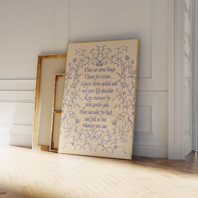 Practical Magic Wall Art With Iconic Quote in Pink Blue and - Etsy UK