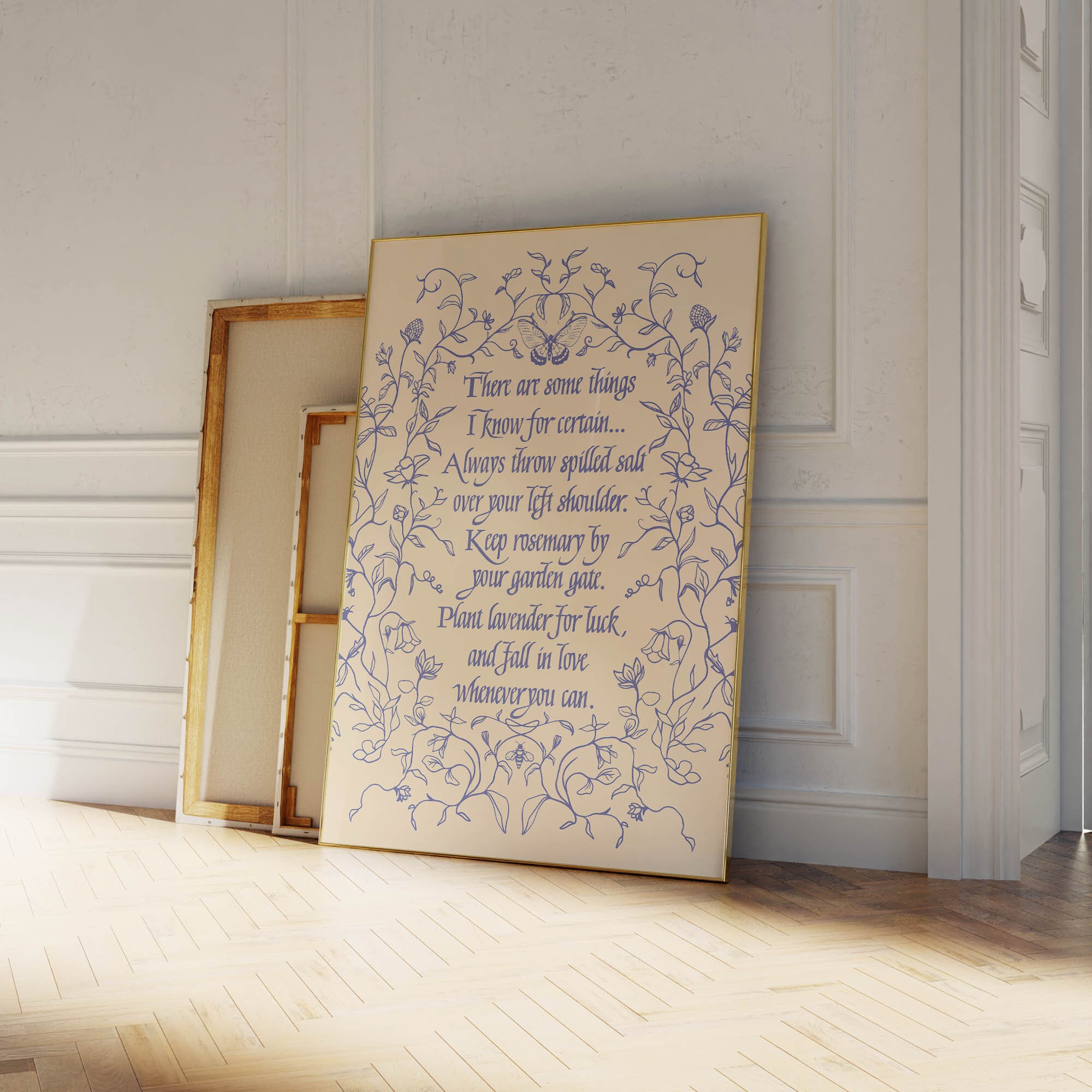 Practical Magic Wall Art With Iconic Quote in Pink Blue and - Etsy UK