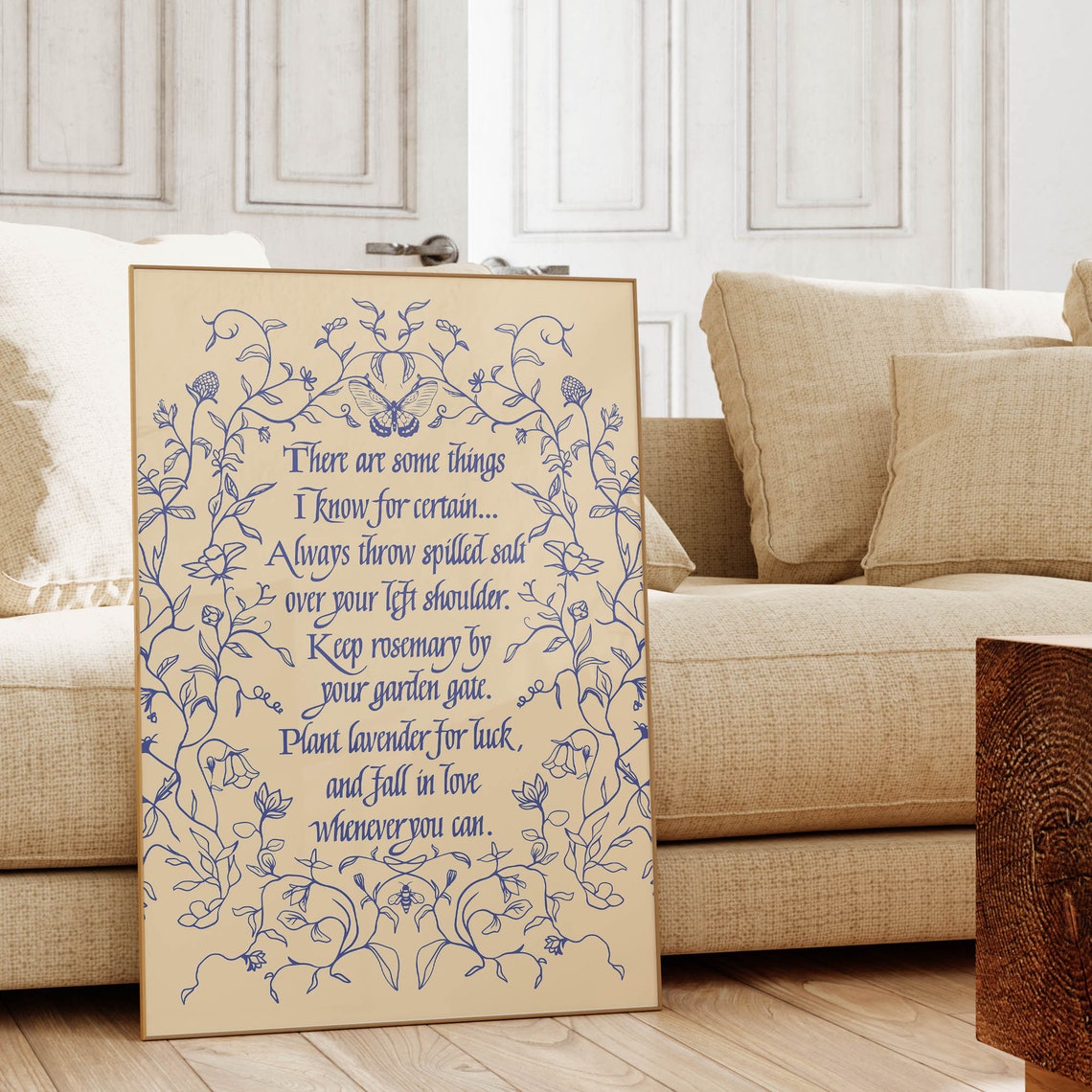 Practical Magic Wall Art With Iconic Quote in Pink Blue and - Etsy UK