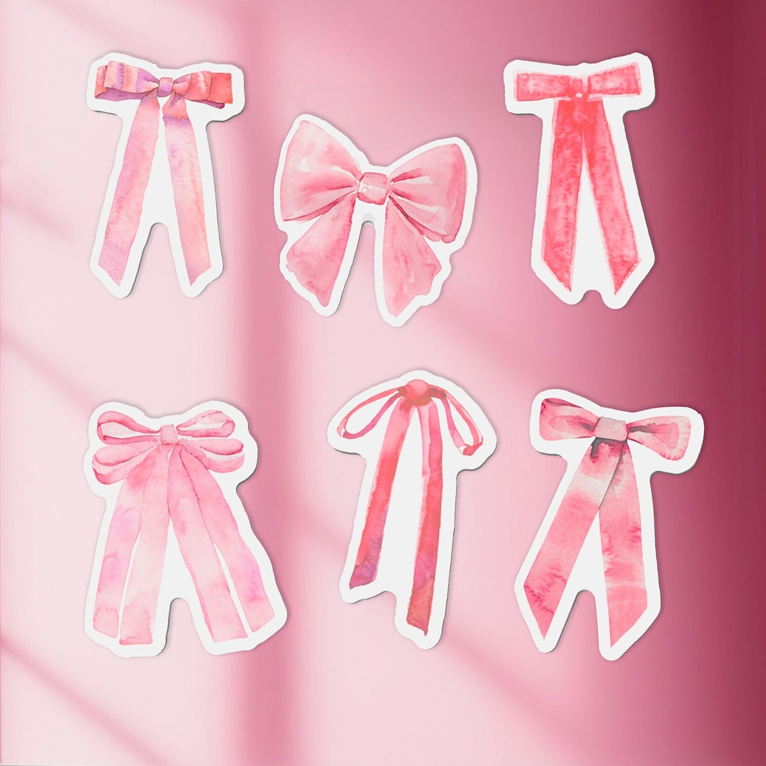 Coquette Room Decor, Pink Bow Magnets set of 6, a Playful Touch for ...