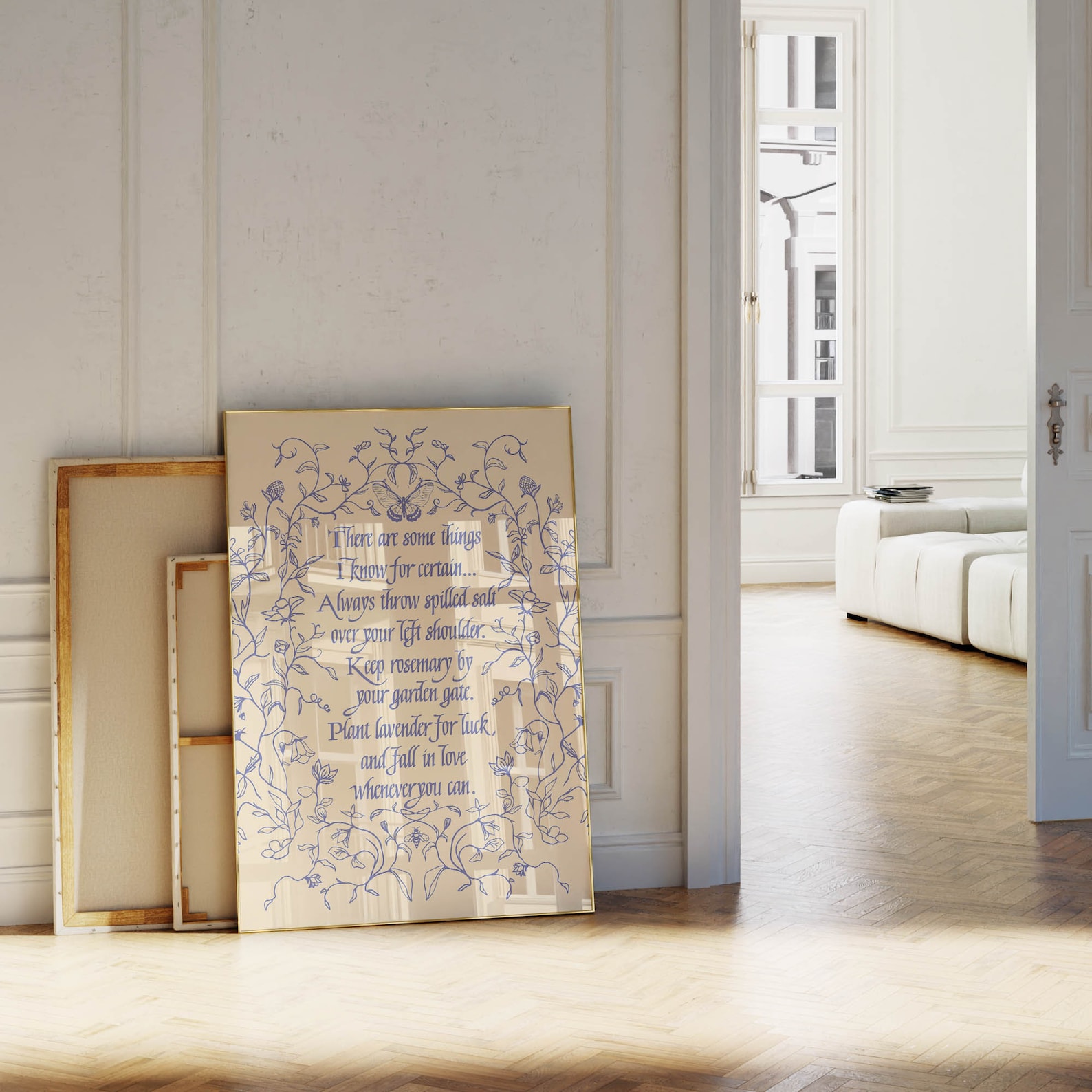 Practical Magic Wall Art With Iconic Quote in Pink Blue and - Etsy UK