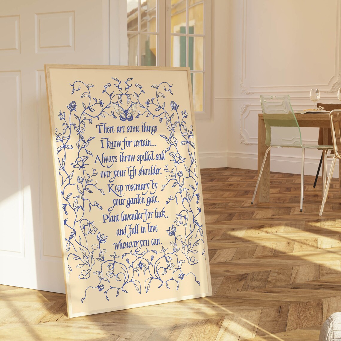 Practical Magic Wall Art With Iconic Quote in Pink Blue and - Etsy UK