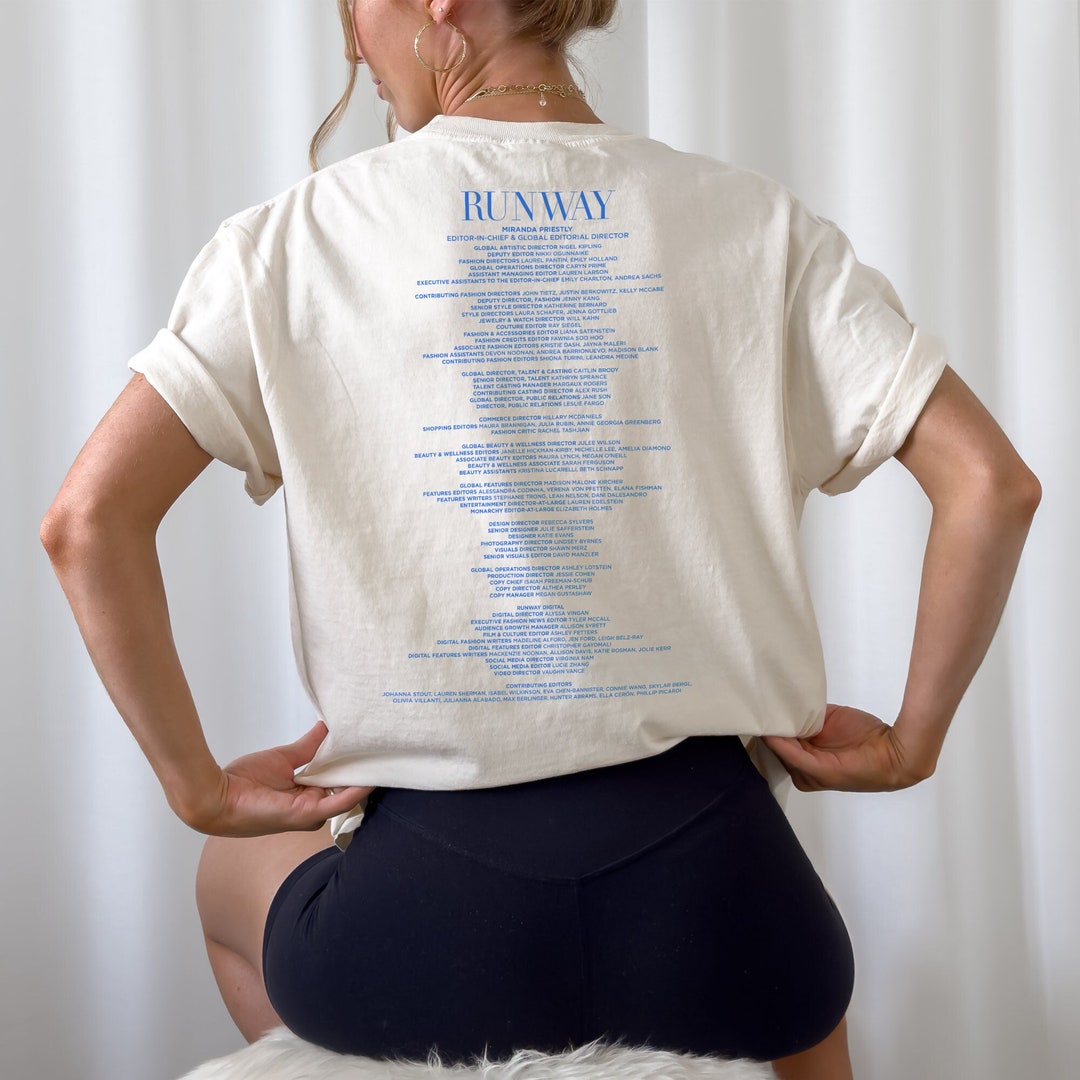 RUNWAY Magazine Masthead T-shirt, Comfort Colors T-shirt, Devil Wears ...